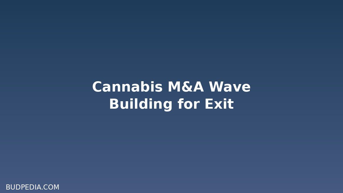 Cannabis M&A Wave 2026: Why Smart Operators Are Building for Exit Now ...