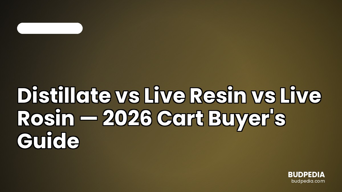 Distillate vs Live Resin vs Rosin: Best Vape Cartridges in 2026 | Budpedia