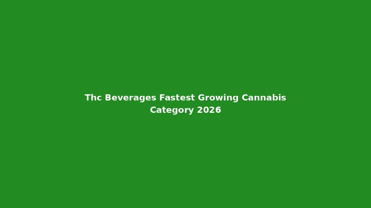 THC Beverages Are the Fastest-Growing Cannabis Category in 2026 | Budpedia